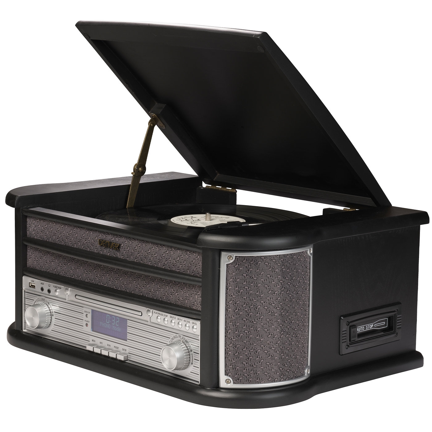 Denver Retro Platenspeler - DAB Radio - CD Speler - Cassette - MRD51 ...